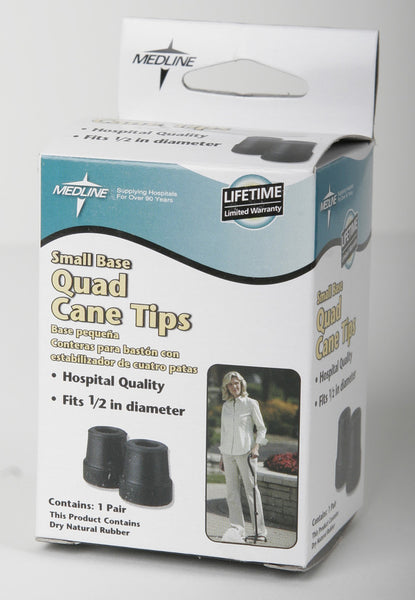 Quad Cane Tips, Black [CASE of 6] | Habibi Home Medical, Inc.